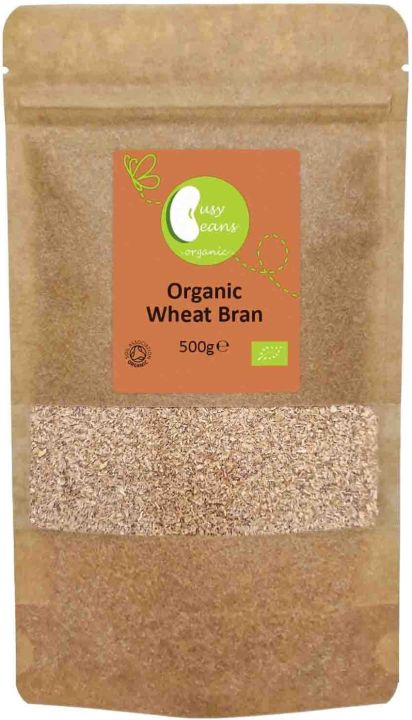 Organic Wheat Bran - Certified Organic - by Busy Beans Organic (500g ...