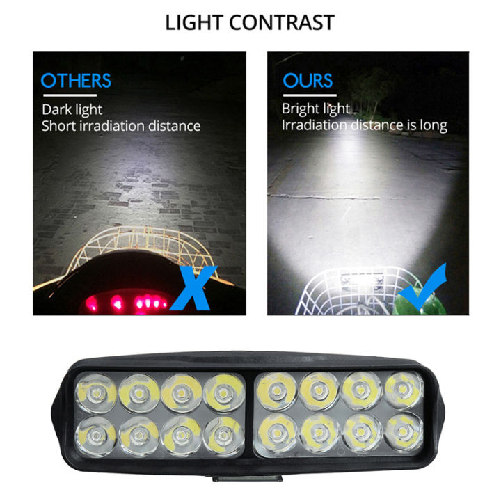 Shilan Super Bright 16 LED Light Bar For Car Bumpers, Jeeps & Bikes ...