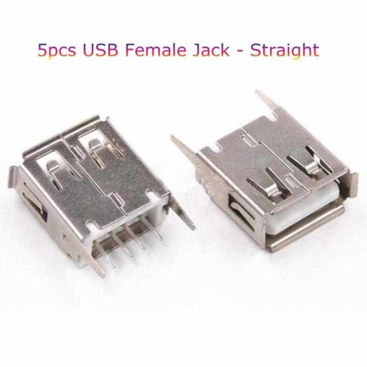 USB Type A USB Female Connector Straight 4Pin Solder Terminal USB ...