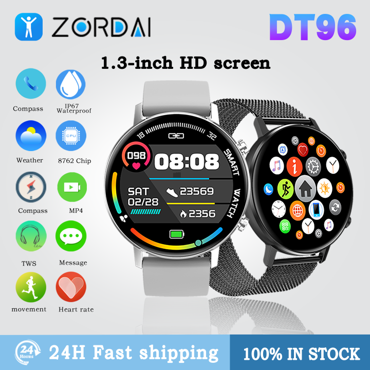 ZORDAI DT96 Smart Watch 1.32Full Touch Round Screen Waterproof Multi ...