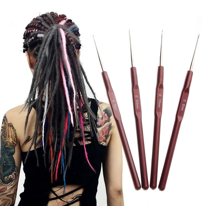 Dreadlock Hair Tools 0.5Mm 0.6Mm 0.7Mm 0.8Mm Hook Needle Knitting Metal ...