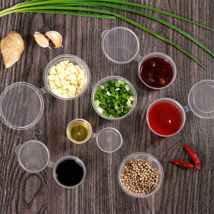 Versatile Sauce cup Disposable Round Disposable cup Small Transparent ...
