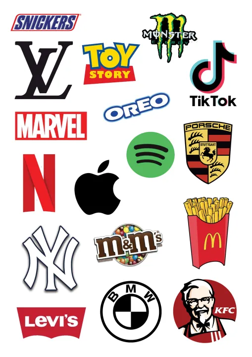 Brands Sticker Sheet For Girls and Boys Who Love Aesthetic and Cool ...