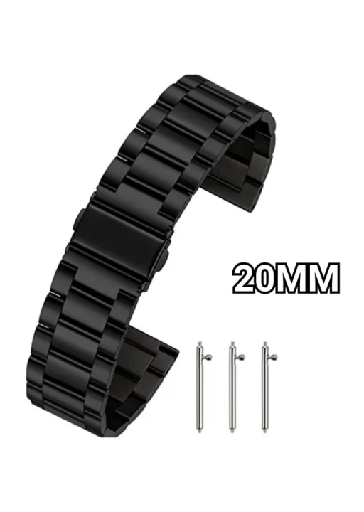 20mm Stainless steel chain straps Black | Daraz.pk