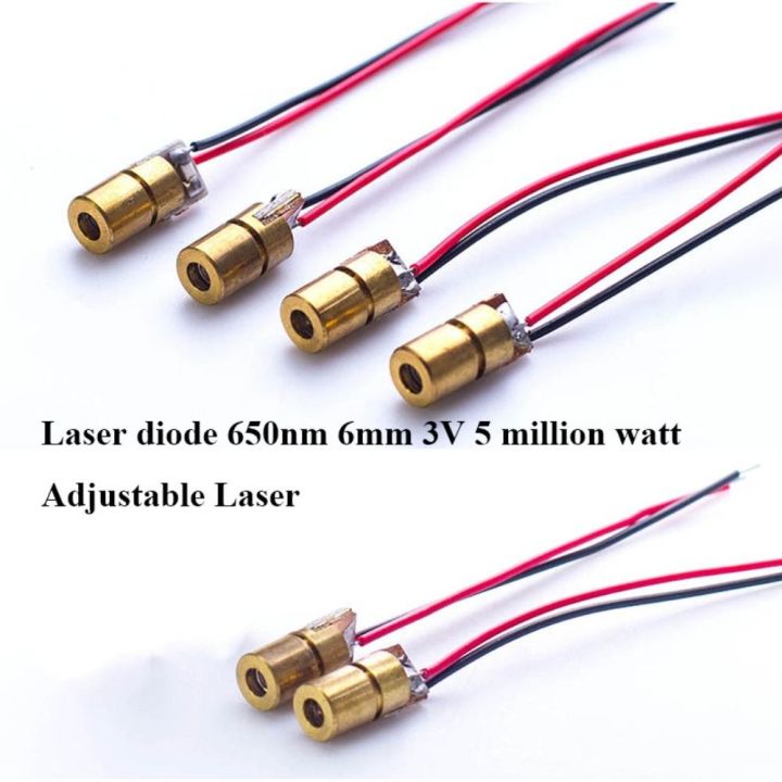 1/3/5/10pc Mini Copper Head Red Sight Laser diodes 650nm 6mm 3V Dot ...