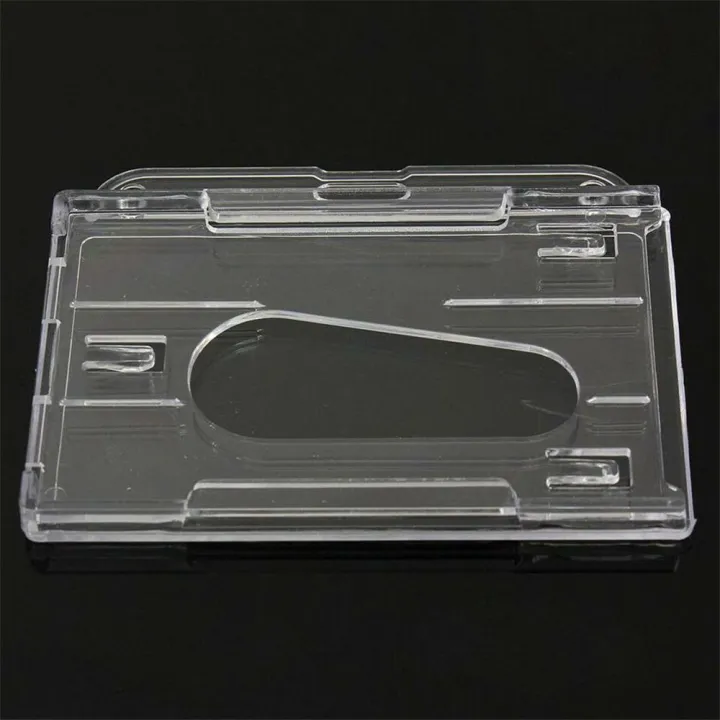 Light Weight Horizontal Transparent Clear Plastic ID Card Cover ...