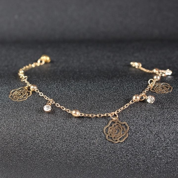 【Breath taking price】Fashionable and Fresh Hollow Anklet Creative Bell ...