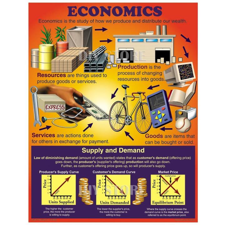 ECONOMICS Poster Panaflex Banners Home School Decoration 2x3 feet ...