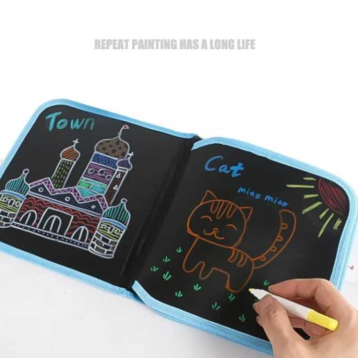 Erasable and re-useable Doodle Magic Drawing Book for kids with double ...