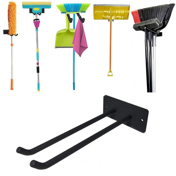 Heavy Duty Wall Mount Duty Broom Duster Wiper Mop Storage Holder ...