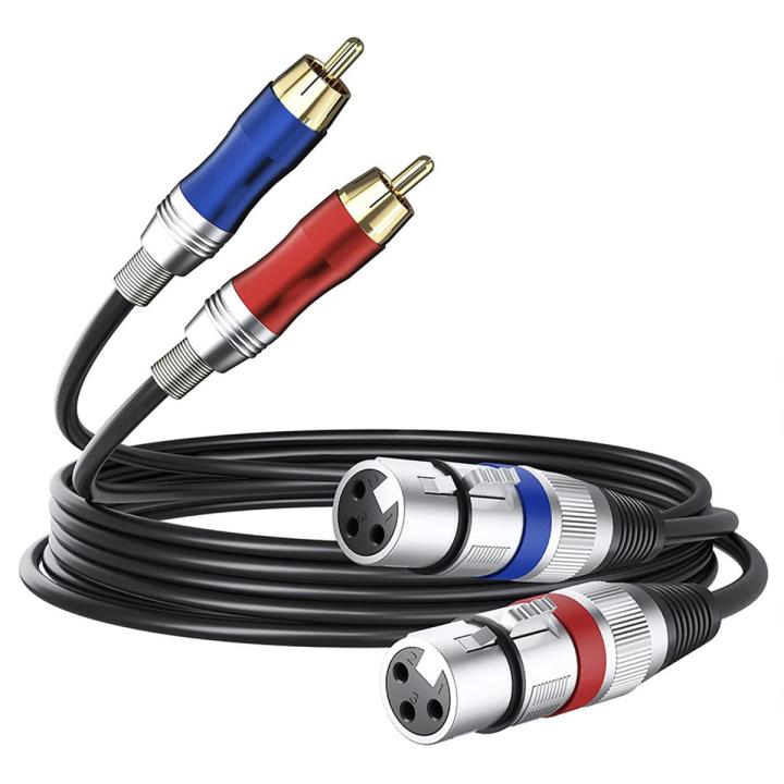 ph Dual Xlr 3-pin Female To Dual Rca Male Audio Cable Dual Xlr To Dual ...