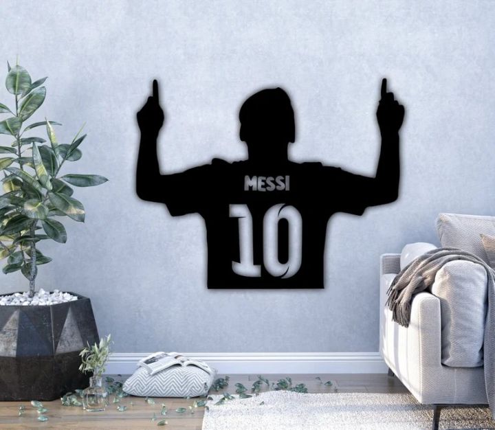 Elite Elegance Large Size Metal Wall Decor, Metal Wall Hanging, Messi ...