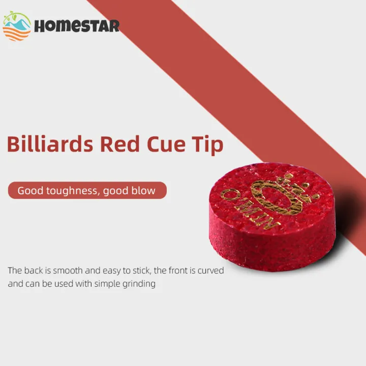 Homestar 1PC 10MM Red Pool Cue Tip Professional Single Layer Snooker ...
