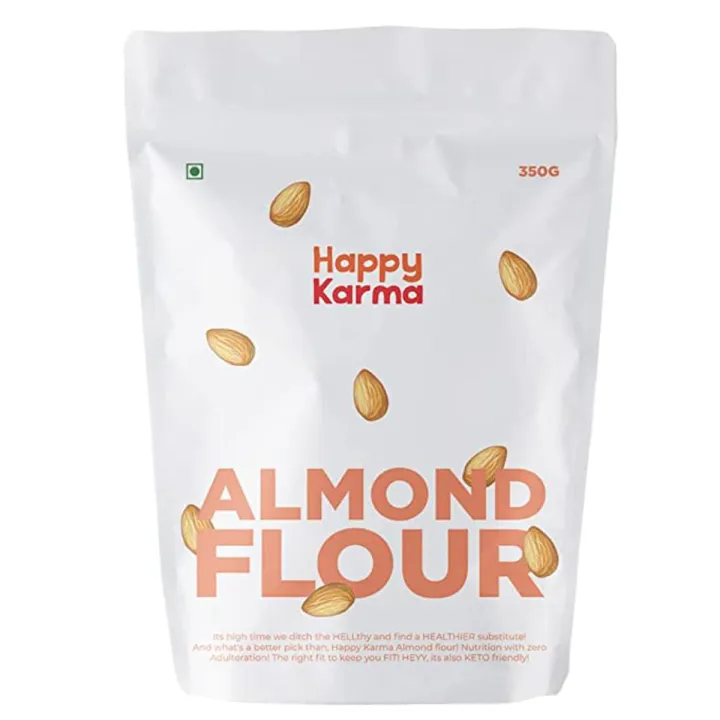 Happy Karma Almonds Flour 350g | Unblenched | Natural Fine | Protein ...