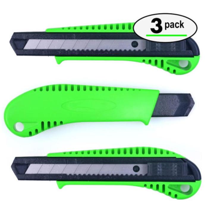 Box Cutter Utility Knife (3 PACK) - Premium Grade Strength ...