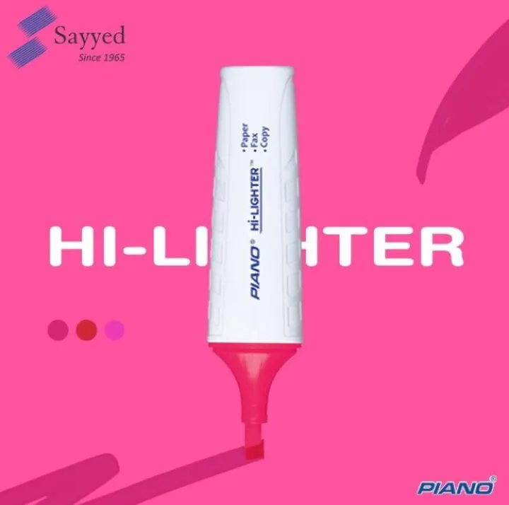 Piano Hi-Lighter Flat Marker – Pack of 10 | Daraz.pk