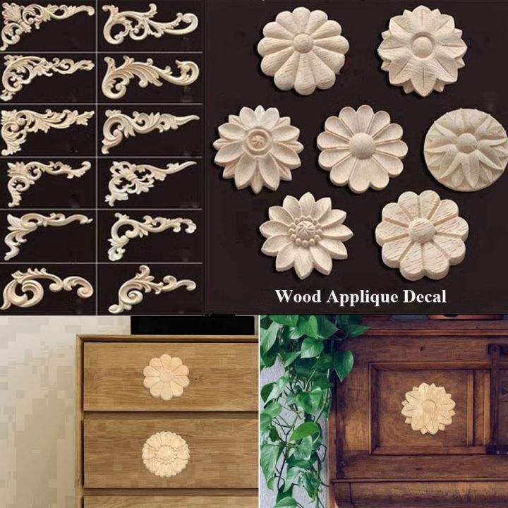 High Quality Natural Floral Wood Carved Crafts Multi-styles Unique ...