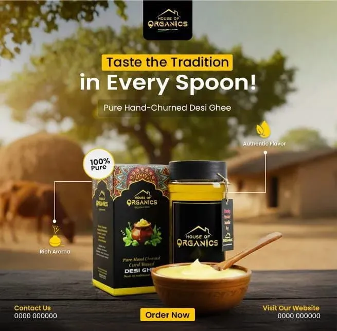 Hand churned pure desi ghee (yogurt based) cow/buffalo house of ...