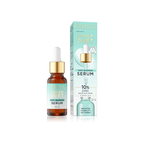 Eveline Super Duet Serum Anti – Blemish 10% Zinc & Salicylic Acid Complex 18ML | Daraz.pk