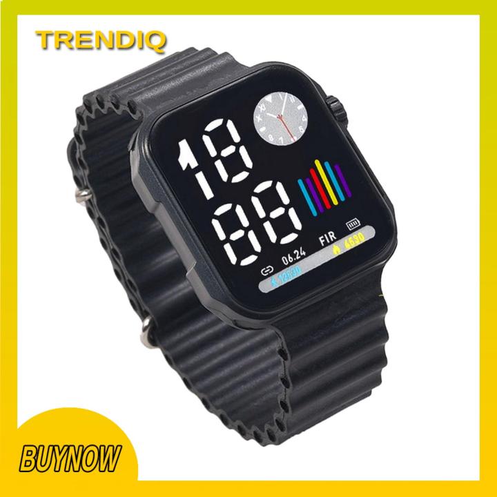 Trendiq Digital Watch Square Dial Led Smartwatch for Students Pedometer ...