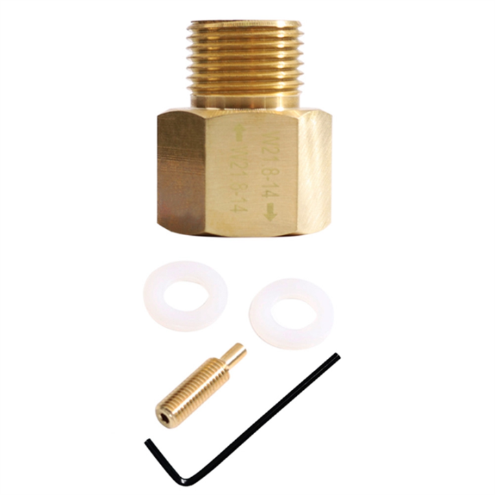 CO2 Cylinder Tank W21.8-14 to W21.8-14 Adapter Converter Copper Adapter ...