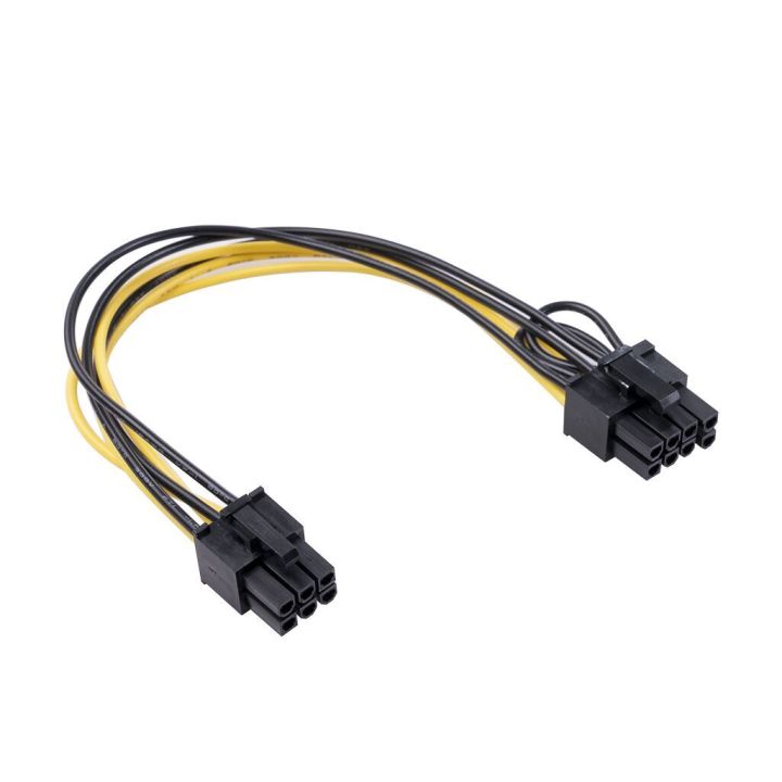 6-Pin to 8-Pin(6 + 2 ) Video Card Power Cable Extension Cable Slide ...