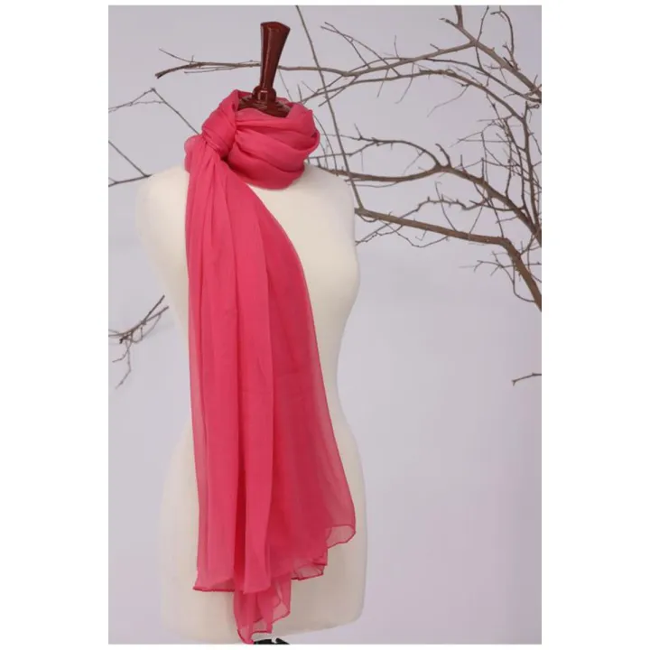Gajri Pink Chiffon Dupatta For Girls/Ladies- Chiffon UnStitched Dupatta ...