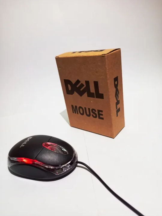 DELL Wired Usb Optical Mouse - Small Size, Ultra-Sensitive, Red Light ...