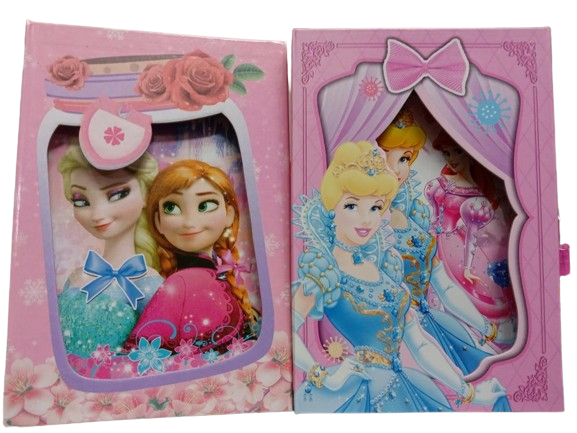 Fancy Lock Spiral Binding Diary Medium size with box Frozen, Sofia ...