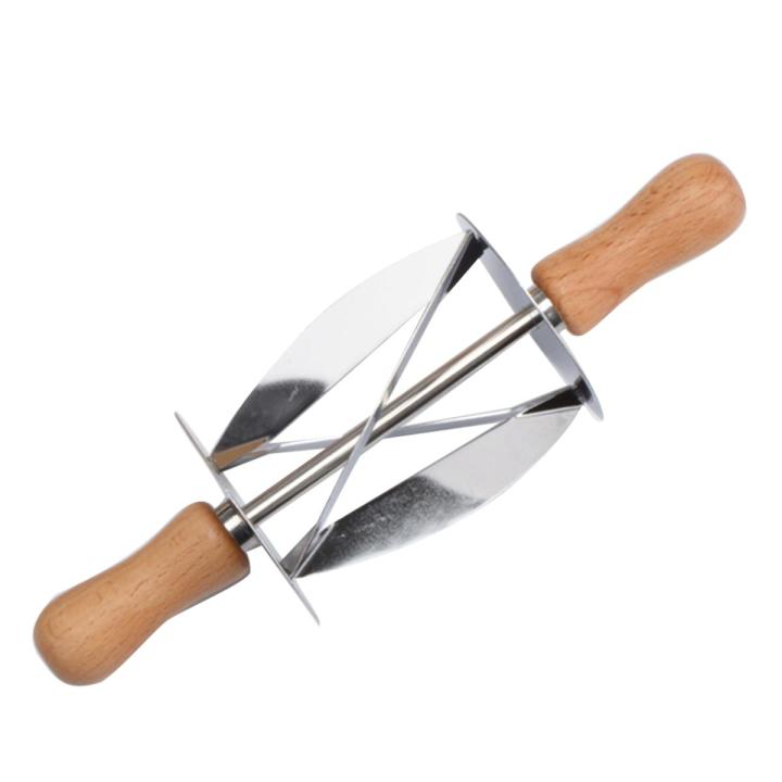 Stainless Steel Rolling Cutter Baking Croissant Dough Pastry Bread ...
