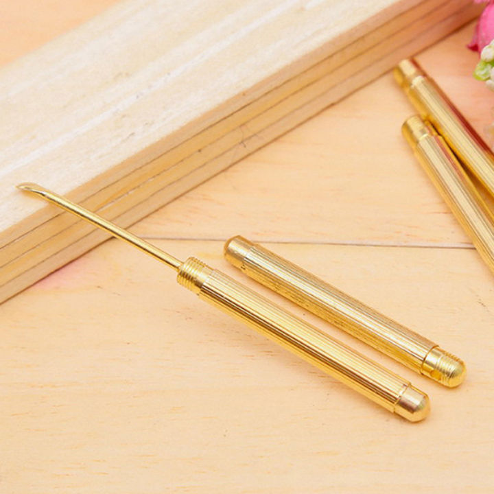 Folding type Golden Earwax Cleaner Ear Wax Removal Tools Ear Spoon ...