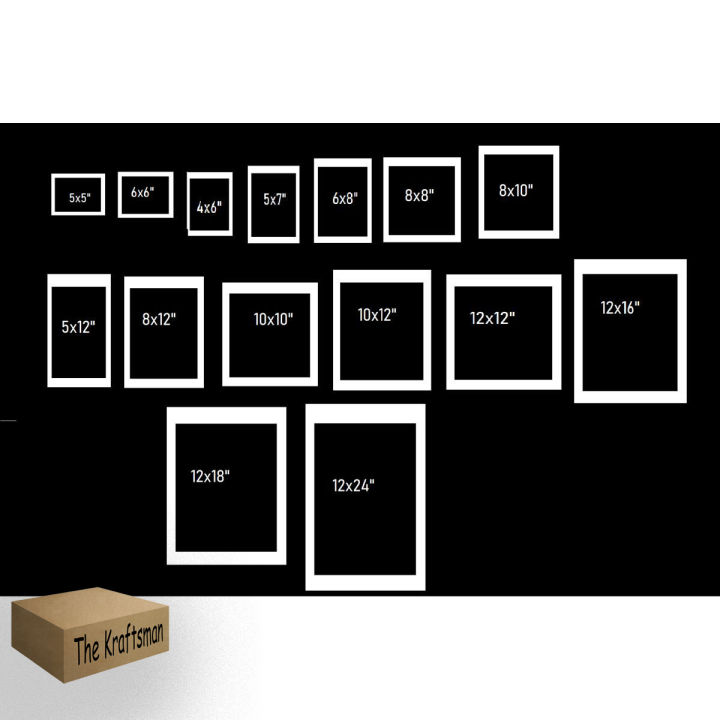 Single Rectangular Horizontal White Minimalist Modern Customized Frame ...