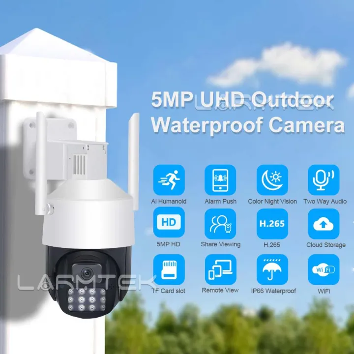 5MP Carecam Pro APP Dual Screen Wireless PTZ IP Camera AI Humanoid ...
