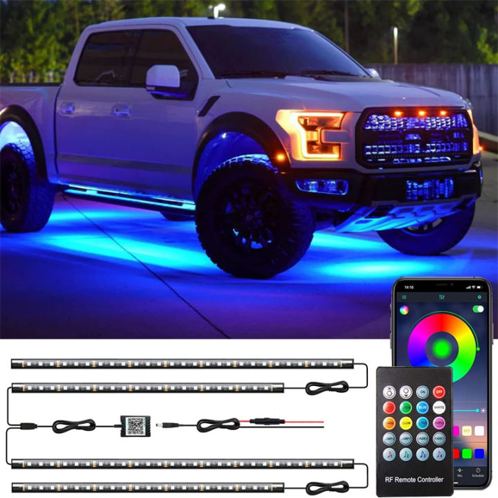 RGB Multicolor Flexible Car LED Light Underglow Underbody Waterproof ...