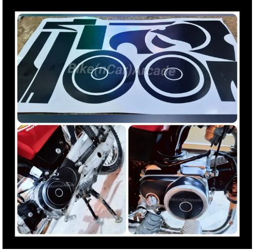 Engine Vinyl Pvc Sticker For Motorcycles 70cc 125cc Honda Yamaha Self ...