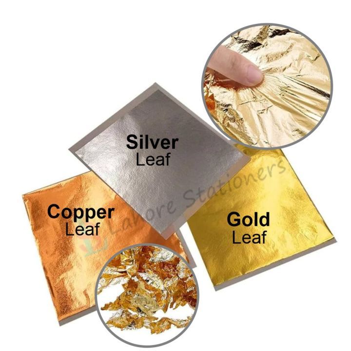 Silver Leaf Foil Paper 9*9cm Chandi ka vark Art Craft Design Frame ...