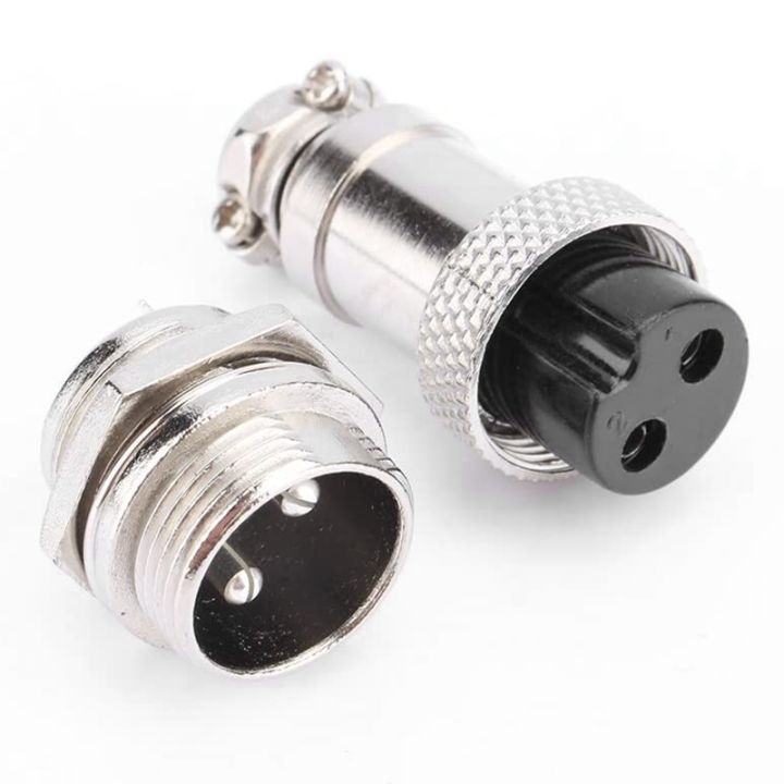GX16 Aviation Connector 2-Pin 400V Screw Type Male and Female Butt ...