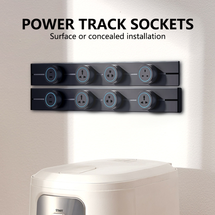 Power Track Socket Home Appliances Electric Plug Adapte Outlet UK US AU ...