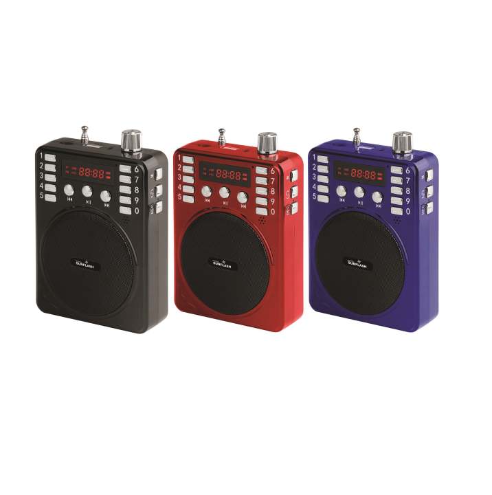 126BT Portable Rechargeable PA System with Built-in Bluetooth, FM Radio ...