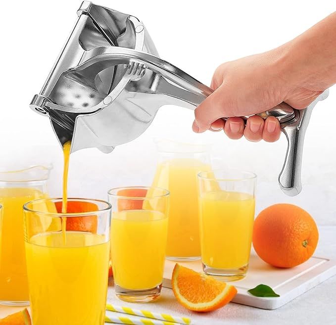 Manual Press Hand Fruit Juicer with Removable Strainer, Heavy Duty ...