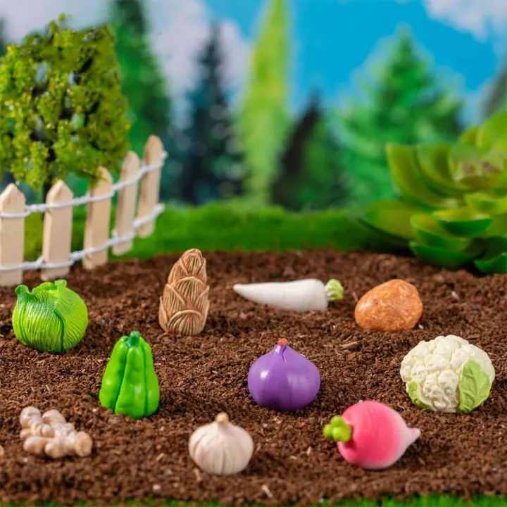 Food Photography Props Cute Vegetable Figurines Miniatures Resin Crafts ...