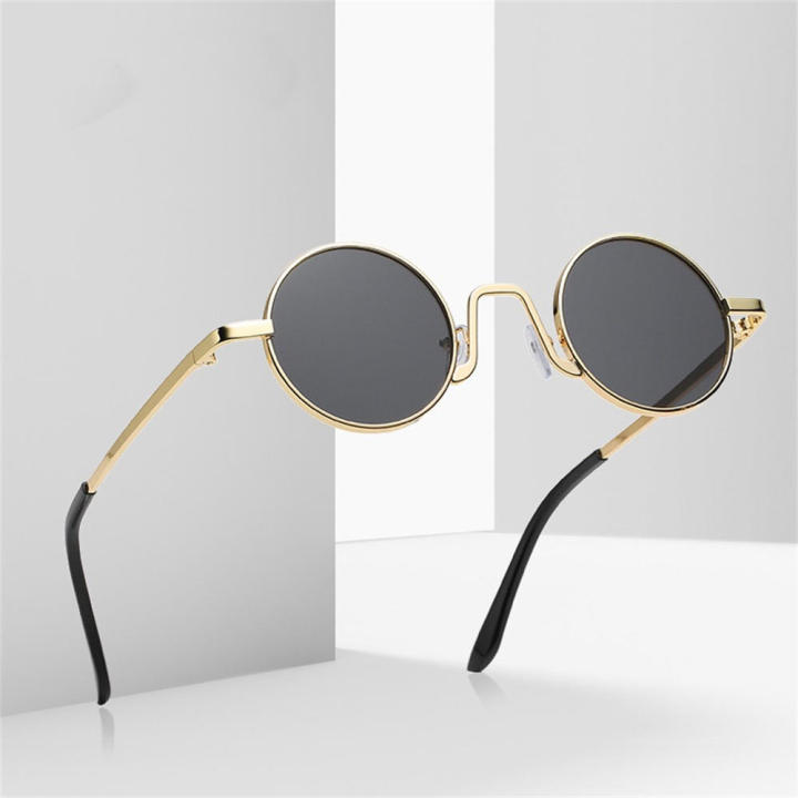 Round Frame Sunglasses Stylish Metal Frame Retro Round Sunglasses Uv400 ...