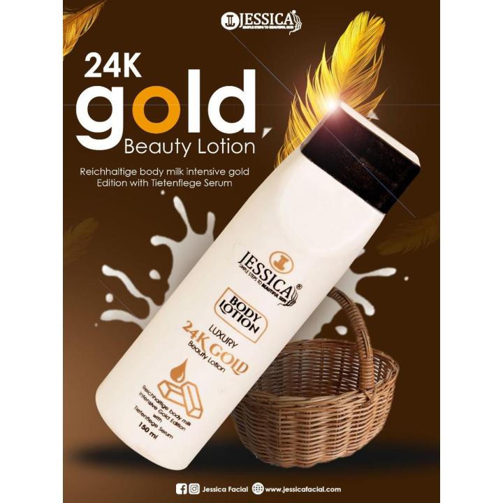 Jessica Luxury 24K Gold Moisturizing Body Lotion Beauty Lotion - 150ml ...