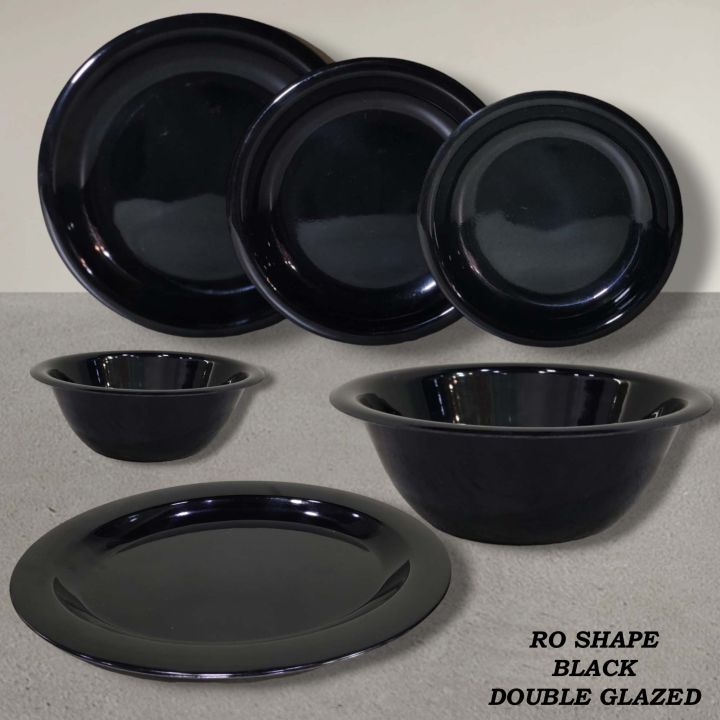 Melamine Black Color Plates Loose Range | Daraz.pk