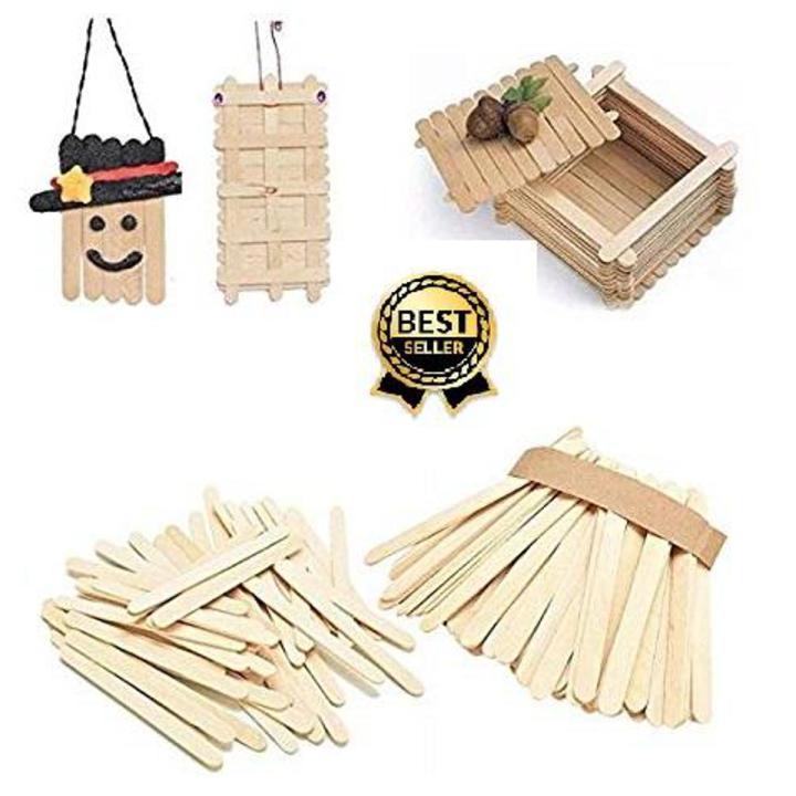 Pack of 200 Small Craft Sticks Ice Cream Sticks Wooden Popsicle Sticks ...