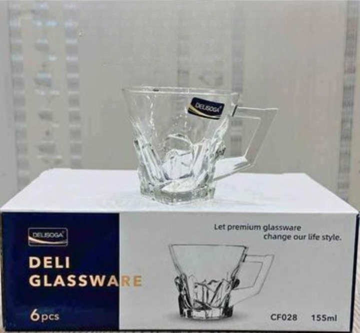 NEW SHINE MAX TEA CUP 6 Pcs/ CLEAR GLASS /CHINA | Daraz.pk