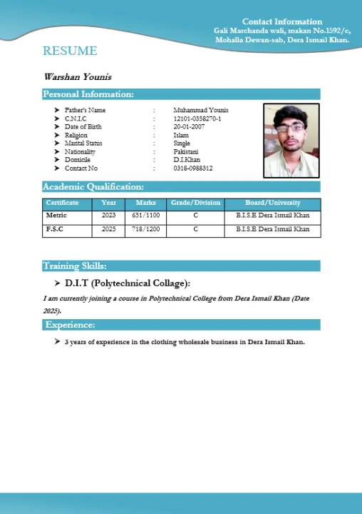 Create Your Professional Resume (C.V) with Beautiful Template Designs ...