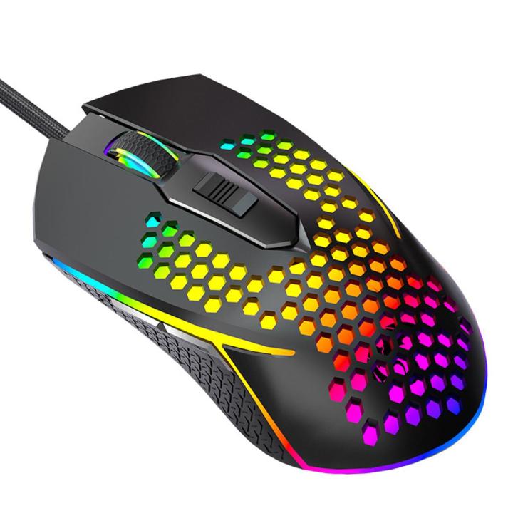 M3 S50 Computer Mouse Honeycomb Hole Design Lightweight Adjustable RGB ...