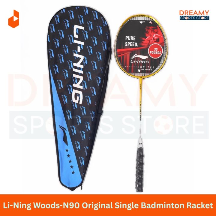 Li-Ning Woods-N90 Original Single Badminton Racket With Protective Bag ...