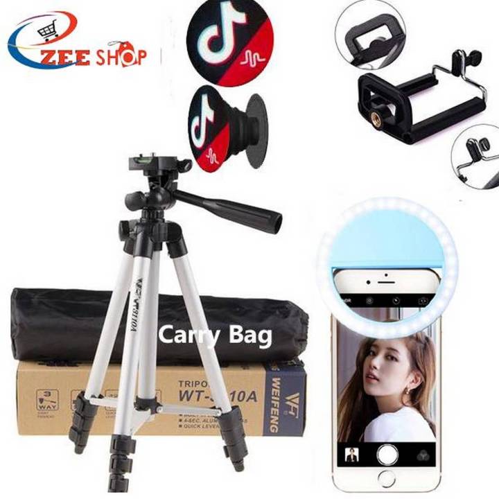 Tik Tok Tripod Camera Stand For Making Videos In Mobile Phone 3110 With ...